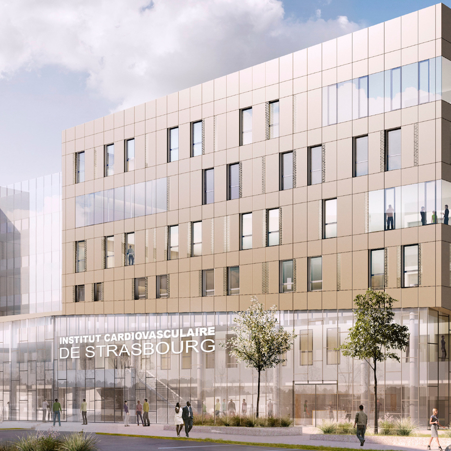 Le gros œuvre du futur institut cardiovasculaire de Strasbourg touche à ...